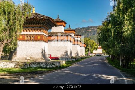 Five chortens in Paro, Bhutan Stock Photo - Alamy