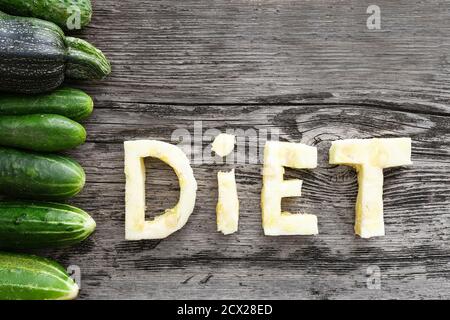 frame made of vegetables on wooden background Stock Photo - Alamy