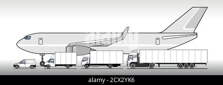illustration of different mode of transport, car, train, bus, cruise ...