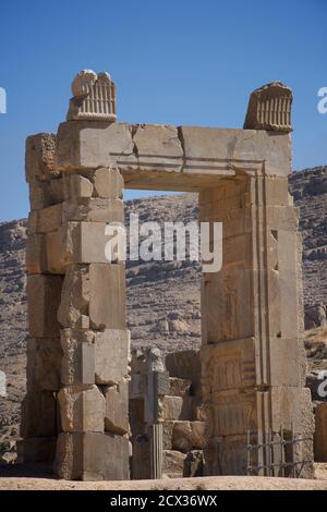 Persepolis Historical Site Ruins of Portal Door Gates Stock Photo - Alamy