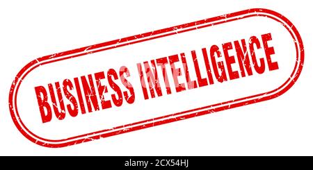 business intelligence stamp. rounded grunge sign on white background ...