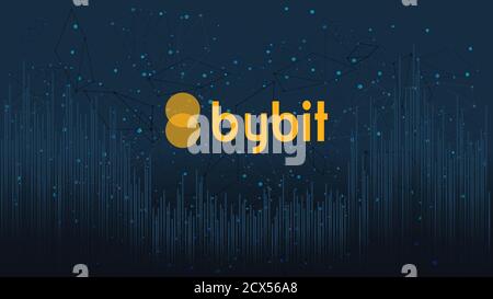 Bybit cryptocurrency stock market logo isolated on white background ...