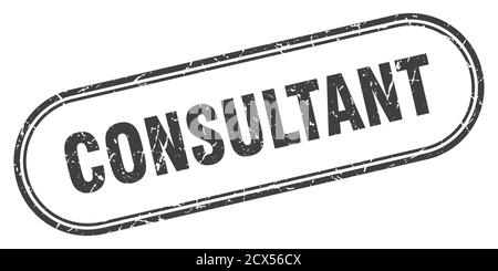 consultant stamp. rounded grunge sign on white background Stock Vector ...