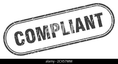 compliant stamp. rounded grunge sign on white background Stock Vector ...