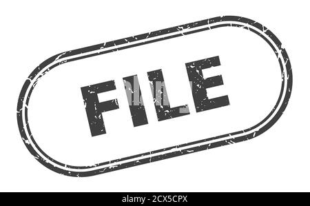 file stamp. rounded grunge sign on white background Stock Vector Image ...