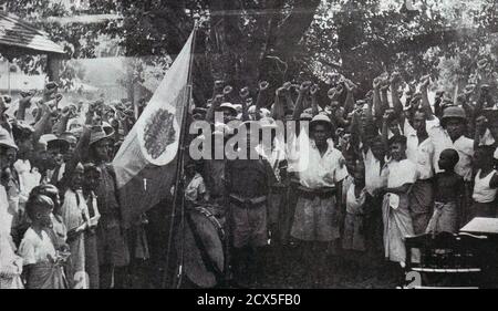 Original Caption: The Burma Independence Army enters Rangoon 1942 Stock ...