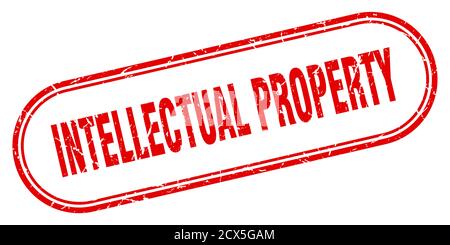 intellectual property stamp. rounded grunge sign on white background ...