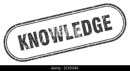 knowledge stamp. rounded grunge sign on white background Stock Vector ...