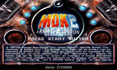 MDK2 Armageddon - Sony Playstation 2 PS2 - Editorial use only Stock ...