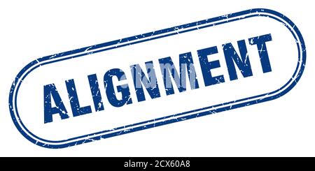 alignment stamp. rounded grunge sign on white background Stock Vector ...