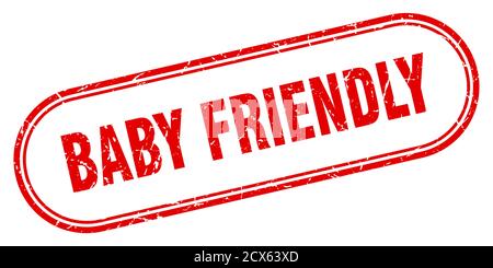 baby friendly stamp. rounded grunge sign on white background Stock ...