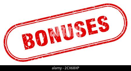 bonuses stamp. rounded grunge sign on white background Stock Vector ...