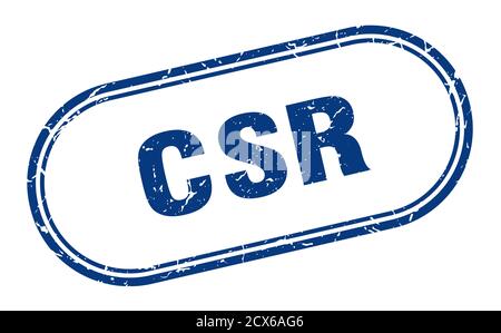 csr stamp. rounded grunge sign on white background Stock Vector Image ...
