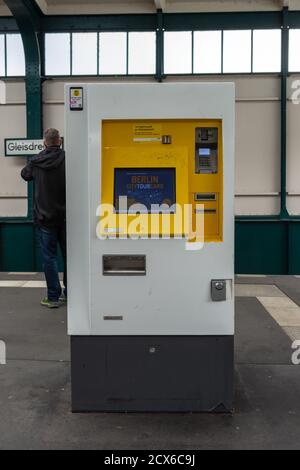 Automatic ticket machine at a metro station in Madrid, Spain Stock ...