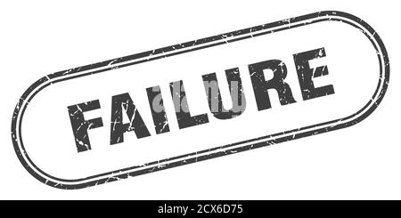 failure stamp. rounded grunge sign on white background Stock Vector ...