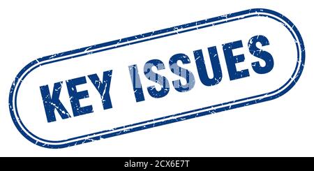 key issues stamp. rounded grunge sign on white background Stock Vector ...