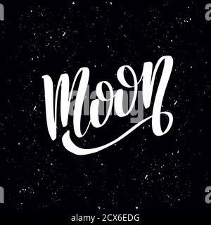Moon. Great vector stock calligraphy illustration for handmade Stock ...
