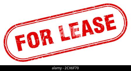 for lease stamp. rounded grunge sign on white background Stock Vector ...