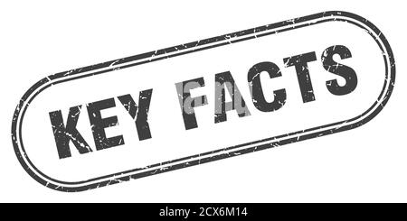 key facts stamp. rounded grunge sign on white background Stock Vector ...