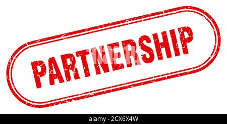 partnership stamp. rounded grunge sign on white background Stock Vector ...