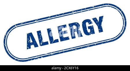 allergy stamp. rounded grunge sign on white background Stock Vector ...