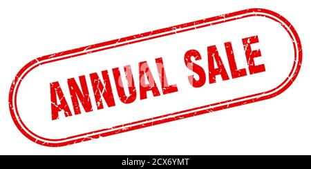 annual sale stamp. rounded grunge sign on white background Stock Vector ...