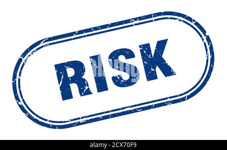 risk stamp. rounded grunge sign on white background Stock Vector Image ...