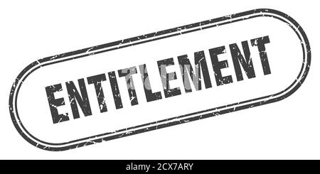 entitlement stamp. rounded grunge sign on white background Stock Vector ...