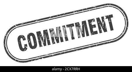 commitment stamp. rounded grunge sign on white background Stock Vector ...