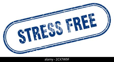stress free stamp. rounded grunge sign on white background Stock Vector ...