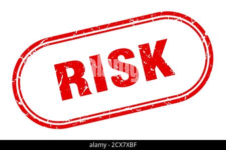 risk stamp. rounded grunge sign on white background Stock Vector Image ...