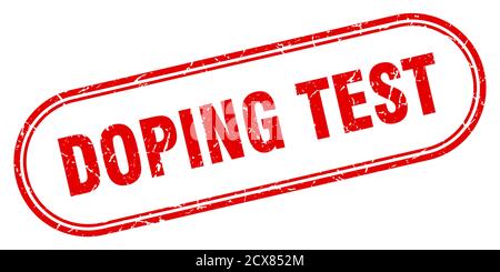 doping test stamp. rounded grunge sign on white background Stock Vector ...