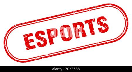 esports stamp. rounded grunge sign on white background Stock Vector ...