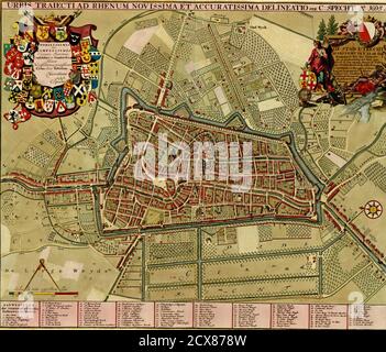 Antique map of Sar-Louis, Saar river, Lorraine, Germany. Atlas of ...