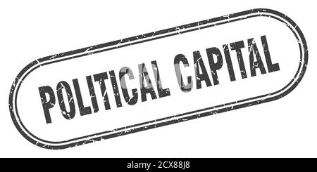 political capital stamp. rounded grunge sign on white background Stock ...
