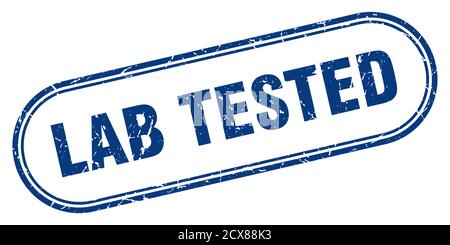 lab tested stamp. rounded grunge sign on white background Stock Vector ...