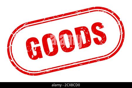 goods stamp. rounded grunge sign on white background Stock Vector Image ...