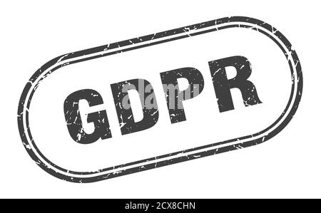 gdpr stamp. rounded grunge sign on white background Stock Vector Image ...
