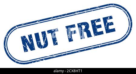 nuts free stamp. rounded grunge sign on white background Stock Vector ...