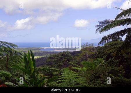 View of the Daintree River mouth from the Alexandra Range Lookout, Cape ...