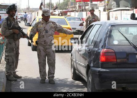 Military checkpoint on a street in Beirut, Lebanon Stock Photo - Alamy