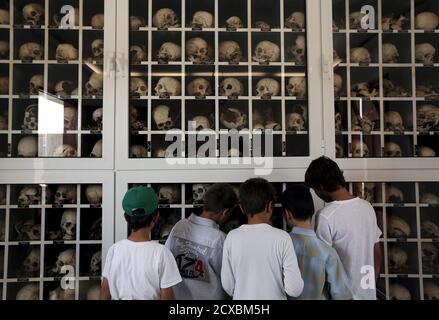 Central Greece, Distomo, war memorial to the town massacre by the Nazis ...