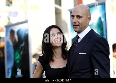 Mark Strong, wife at the Green Lantern Premiere at the Chinese Theatre ...