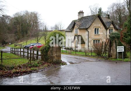An entrance to Gatcombe Park Estate in Gloucestershire - the country ...