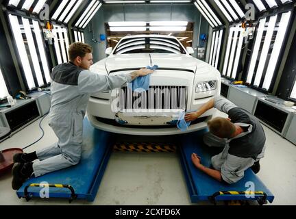 Rolls-Royce motor cars factory in Goodwood, near Chichester, England ...