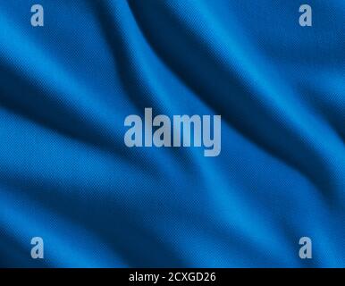 Blue Satin fabric, silky threads on rough edge fraying Stock Photo - Alamy