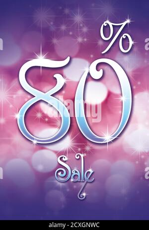 80 % Discount sign Stock Photo - Alamy