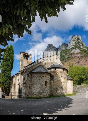 a roman church in the Pyrenees mountains in France Stock Photo - Alamy