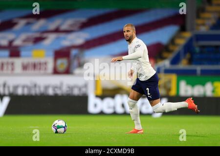 Kyle Walker of Manchester City runs with the ball during the Premier ...