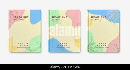 Minimal cover design template. Modern brochure layout. Rainbow vibrant ...